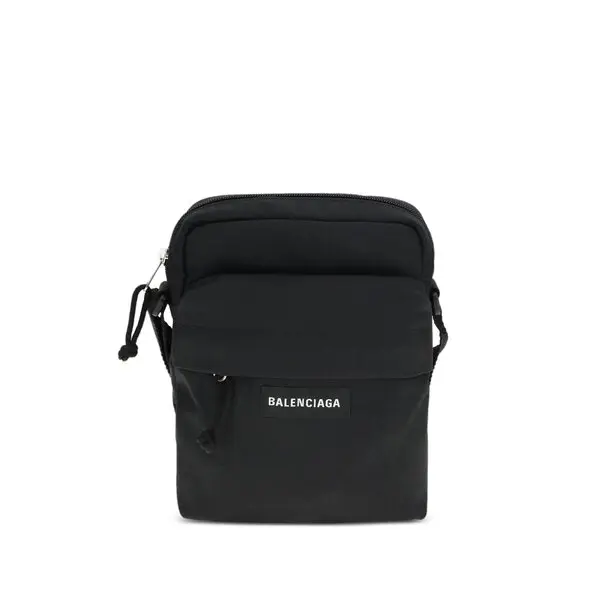 Balenciaga Messenger Bag With Drawstring Detail - Black