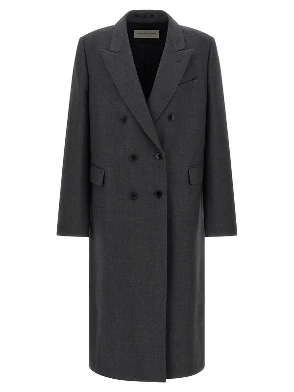 Dries Van Noten Double-breasted Wool Coat - Gray