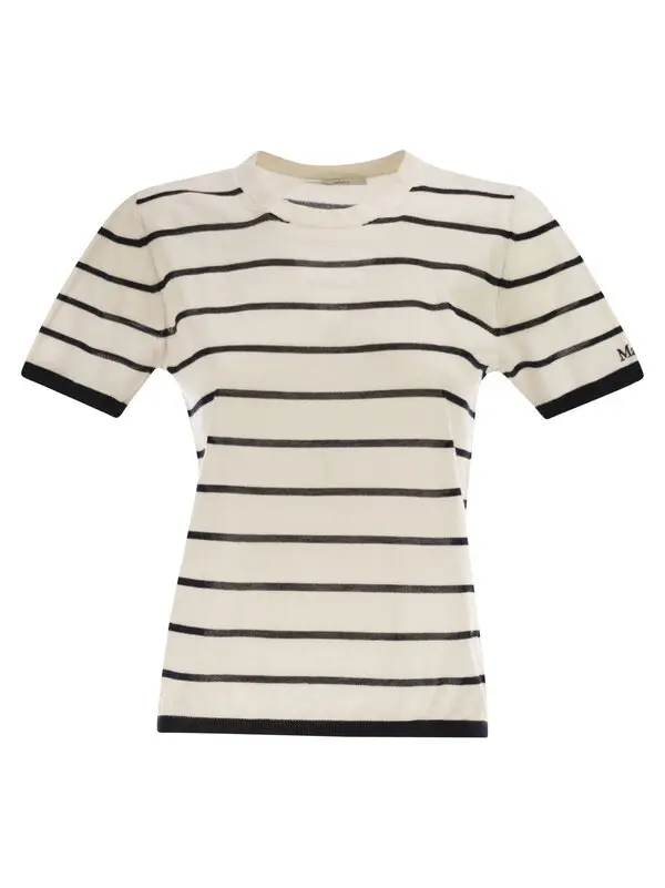 Max Mara Cashmere And Silk Knit Jumper With Striped Pattern - Multicolor