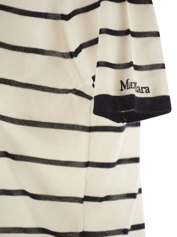 Max Mara Cashmere And Silk Knit Jumper With Striped Pattern - Multicolor