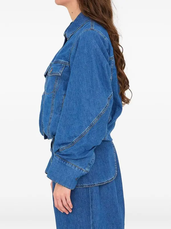 Loewe Denim Cotton Jacket With Pointed Collar - Multicolor