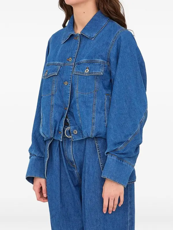 Loewe Denim Cotton Jacket With Pointed Collar - Multicolor