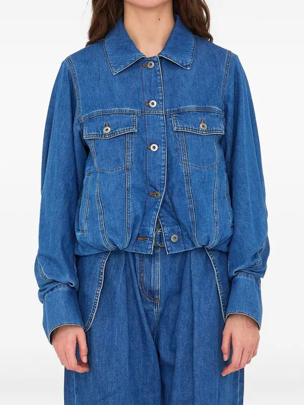 Loewe Denim Cotton Jacket With Pointed Collar - Multicolor