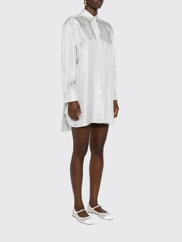 Max Mara Striped Silk Shirt Dress