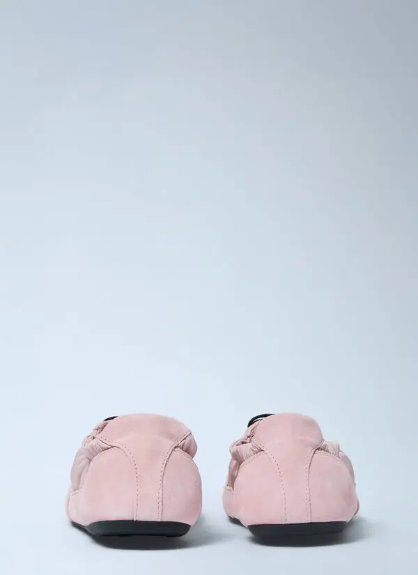 Prada Re-nylon And Suede Collapsible Sneakers - Pink
