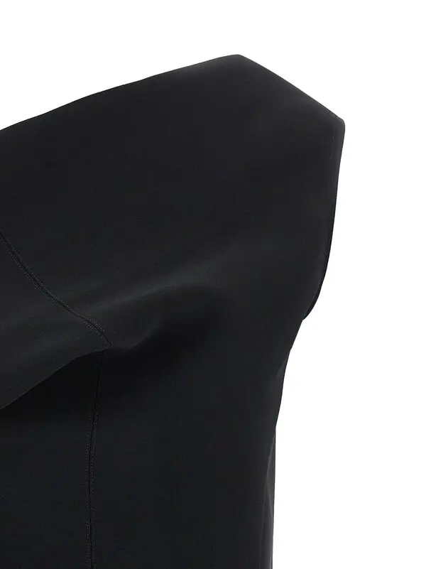 Jacquemus La Robe Pesce Courte Asymmetrical Mini Dress