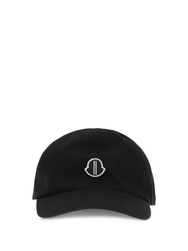 Moncler Baseball Cap With Logo Detail - Black