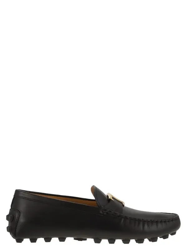 TOD'S Bubble T Timeless Leather Loafers - Black