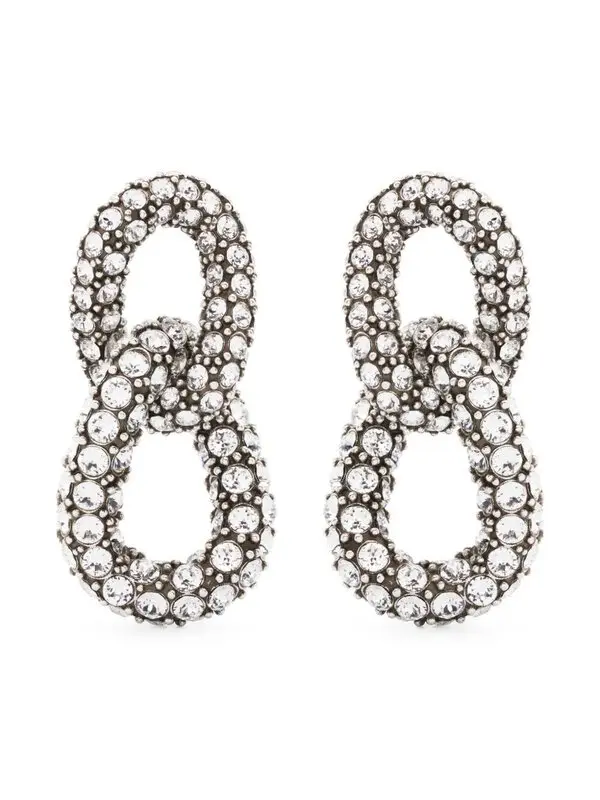 Isabel Marant Étoile Crystal Embellished Drop Earrings - Silver