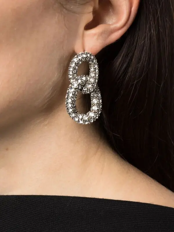 Isabel Marant Étoile Crystal Embellished Drop Earrings - Silver