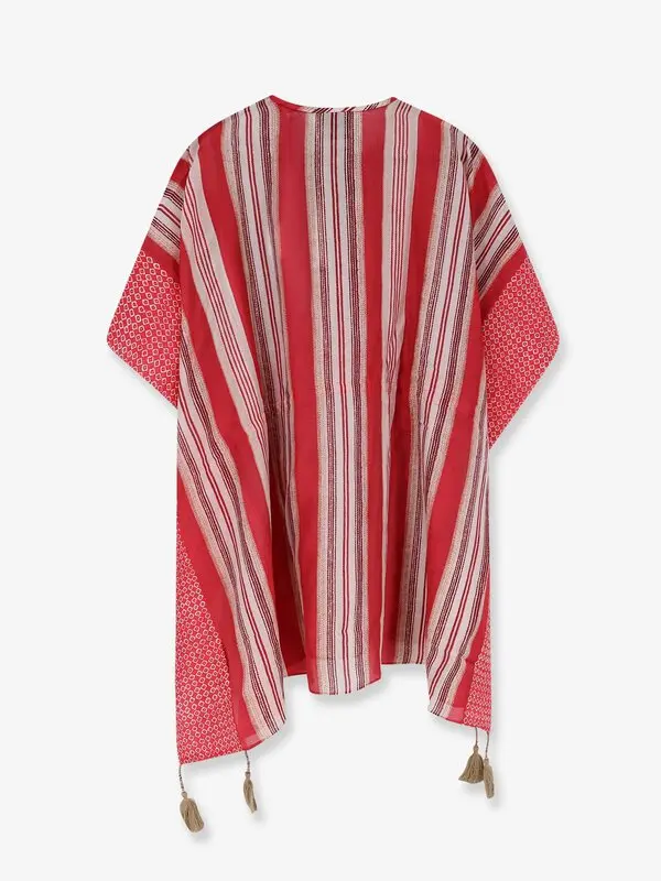 Isabel Marant Étoile Cotton And Silk Striped Beach Robe Dress