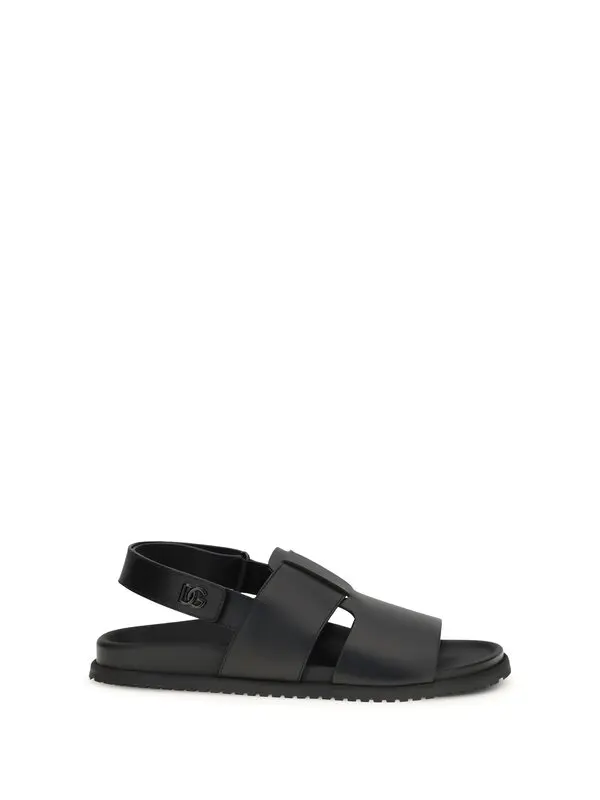 Dolce & Gabbana Leather Open-toe Sandals With Buckle Fastening