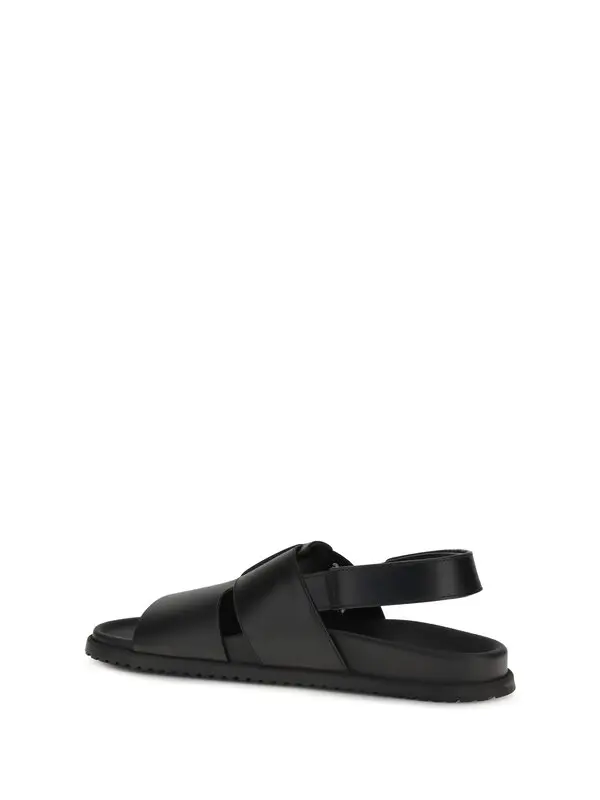 Dolce & Gabbana Leather Open-toe Sandals With Buckle Fastening