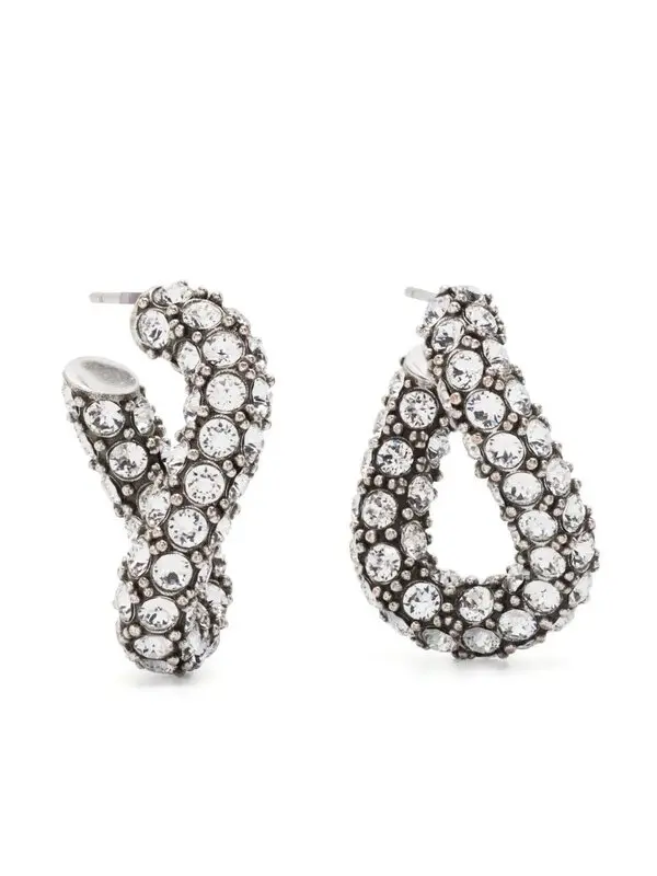 Isabel Marant Étoile Crystal Hoop Earrings - Silver