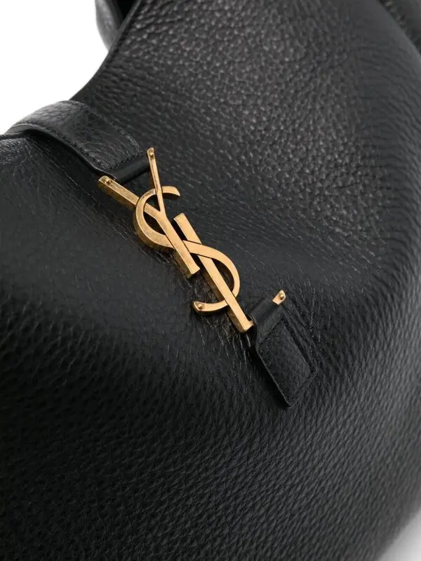 Saint Laurent Le 5 À 7 Hobo Bag In Grained Leather - Black
