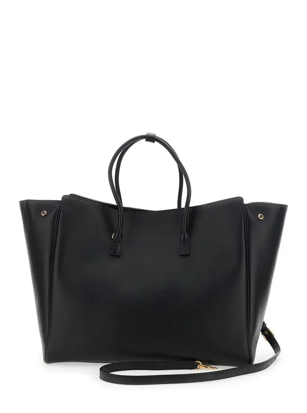 Balenciaga Hampton Medium Embossed Logo Leather Handbag