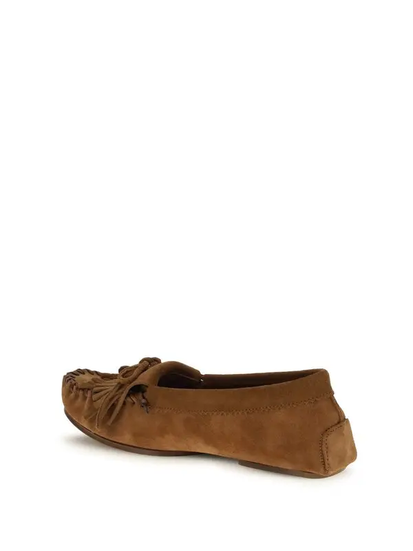 Paris Texas Indiana Distressed Loafers With Fringe Detailing - Brown