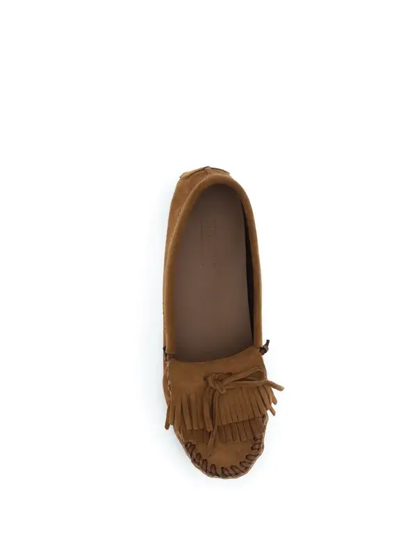 Paris Texas Indiana Distressed Loafers With Fringe Detailing - Brown
