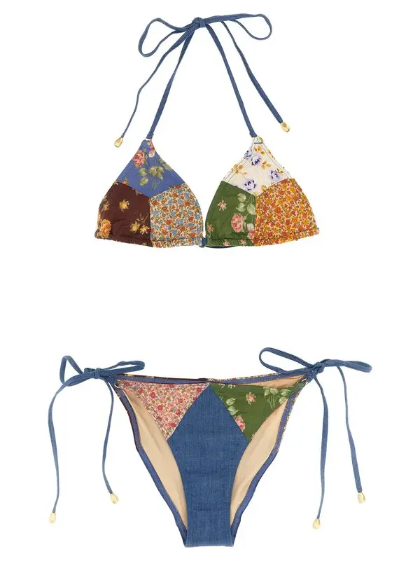 Zimmermann Lucky Cotton Mini Tri" Bikini - Multicolor