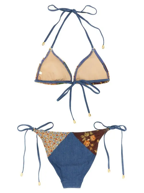 Zimmermann Lucky Cotton Mini Tri" Bikini - Multicolor