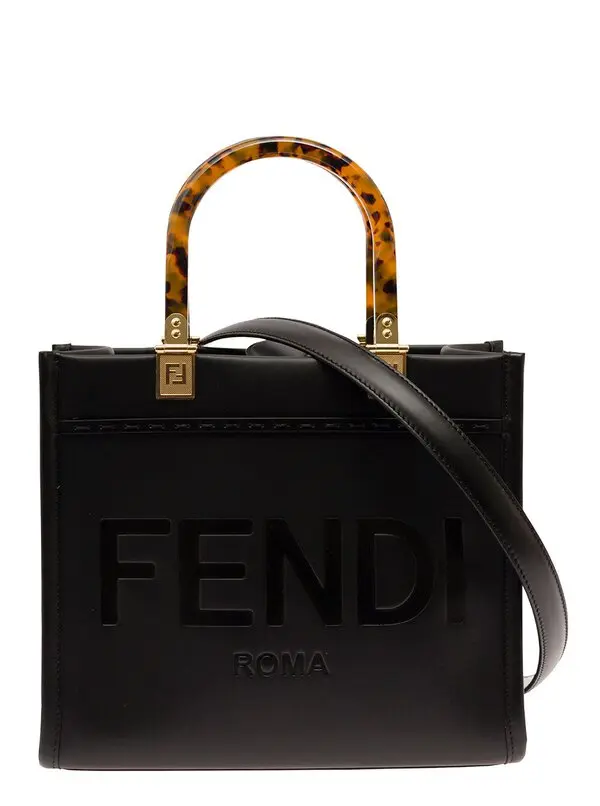 Fendi Sunshine Small Tote Bag - Black