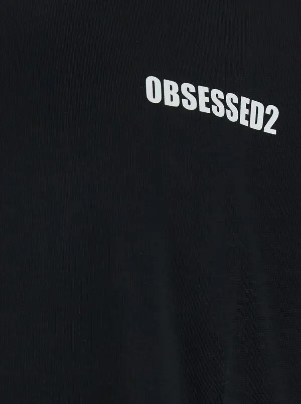 Dsquared2 T-shirt With Logo On The Front In Cotton - Black