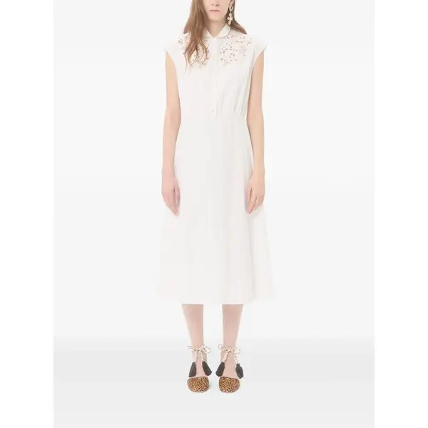 Valentino Garavani Midi Dress With Sangallo Embroidery