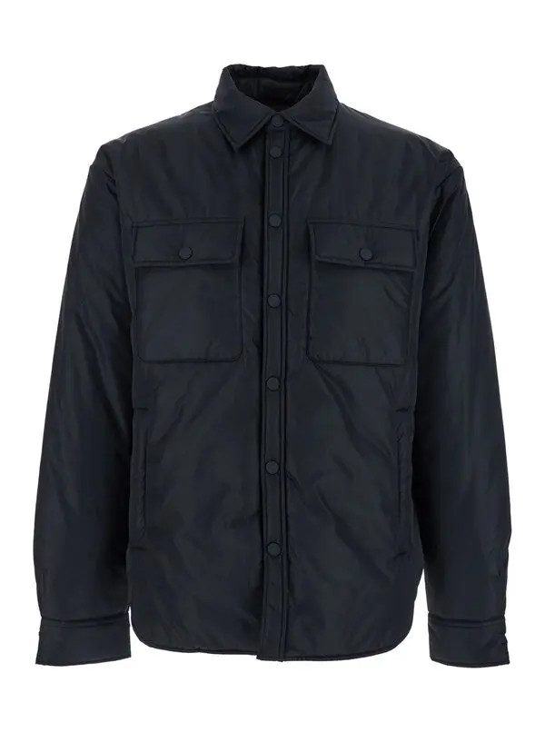 Dsquared2 Padded Tech Fabric Jacket With Logo Print