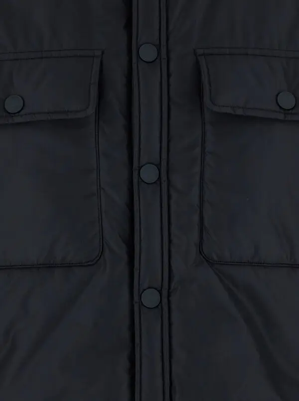 Dsquared2 Padded Tech Fabric Jacket With Logo Print