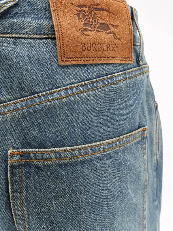 Burberry Dexter Jeans With Traditional Check Detail - Multicolor