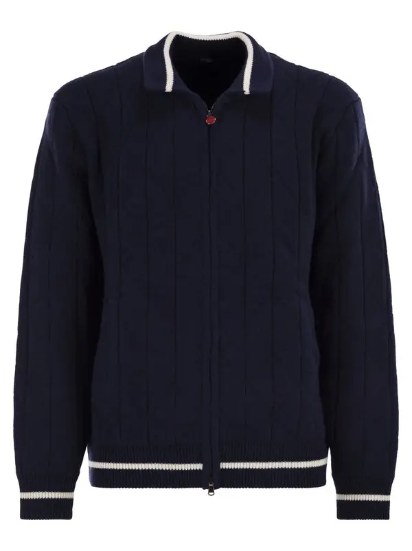 Kiton Cashmere Zip-up Bomber Jacket