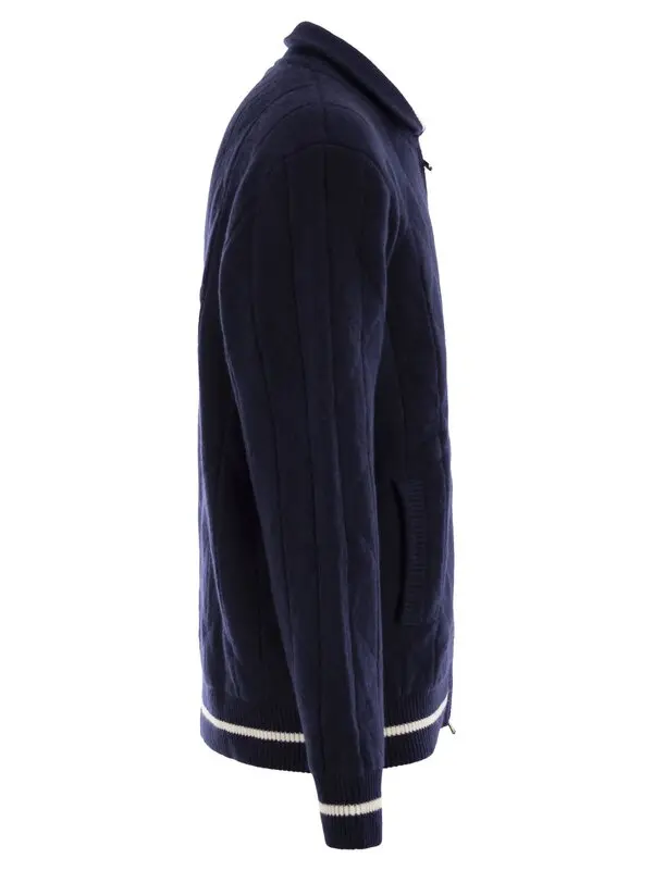 Kiton Cashmere Zip-up Bomber Jacket