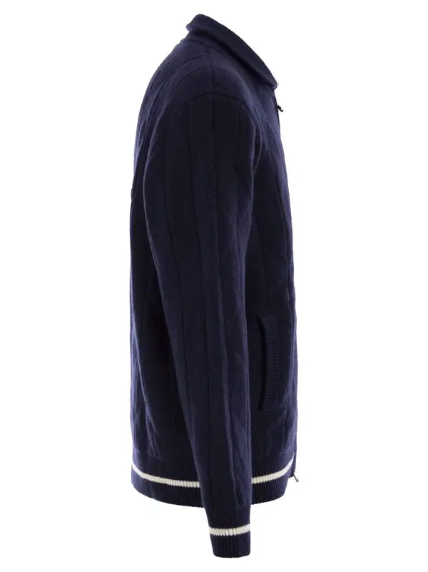 Kiton Cashmere Zip-up Bomber Jacket