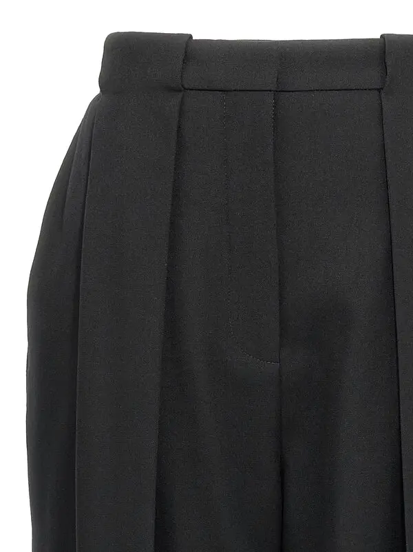 Balmain Grain De Poudre Wool Pants - Black