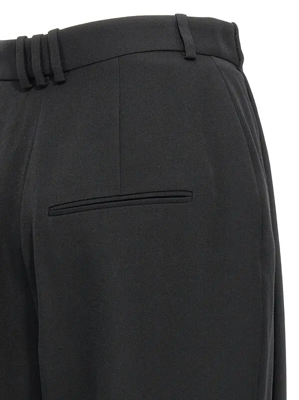 Balmain Grain De Poudre Wool Pants - Black