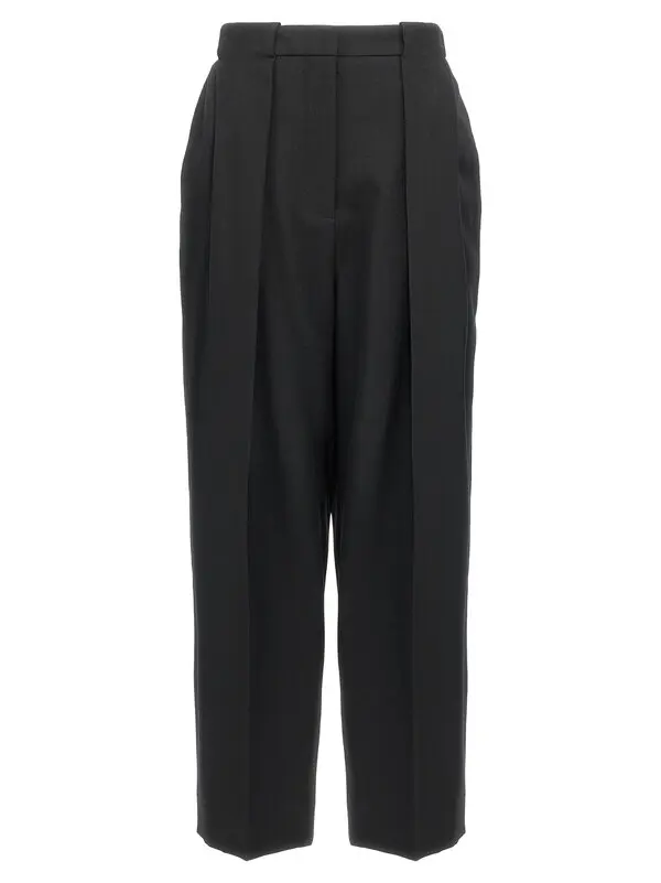 Balmain Grain De Poudre Wool Pants - Black