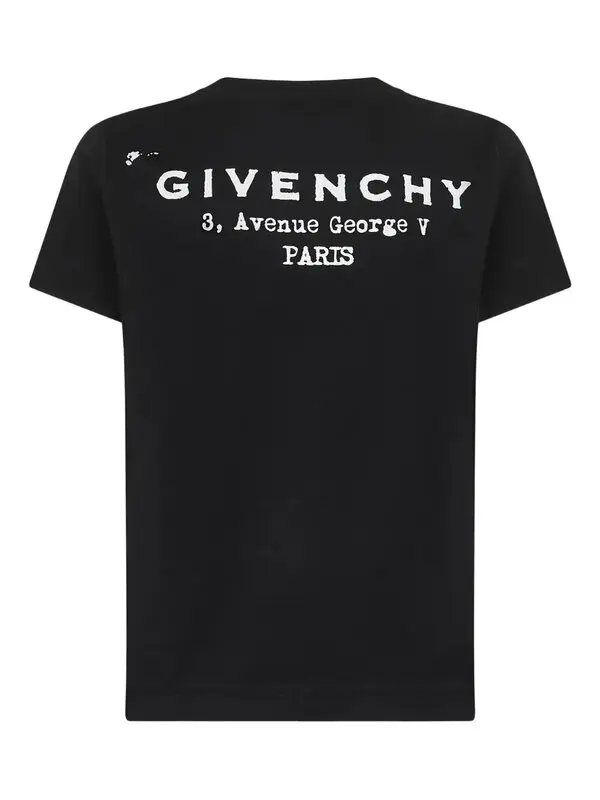 Givenchy Regular Fit Cotton T-shirt With Back Print - Black
