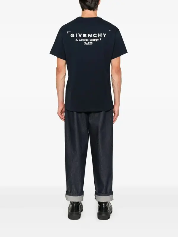 Givenchy Cotton T-shirt With Stamp Print - Blue