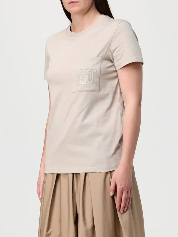 Max Mara T-shirt With Pocket Detail - Gray