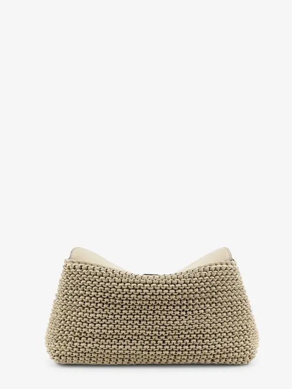 TOTEME T-lock Woven Leather Clutch - Multicolor