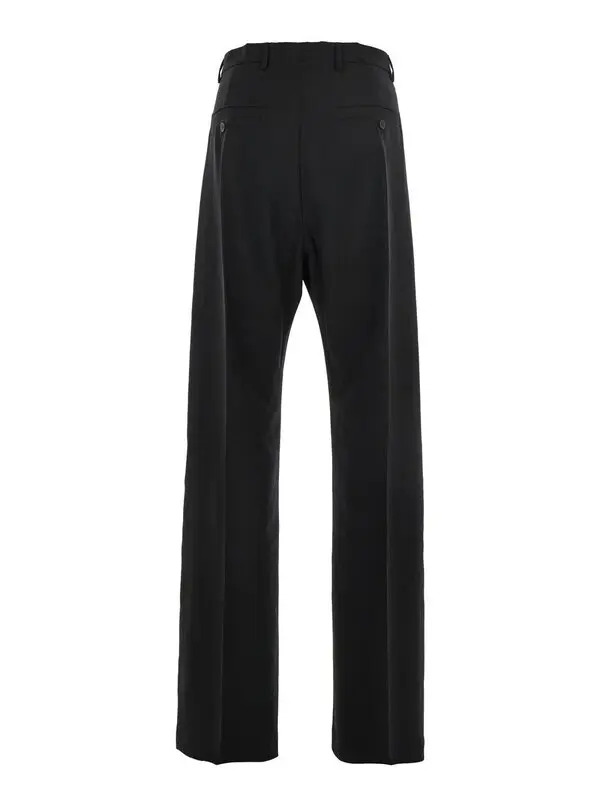 Rick Owens Black Wool Tailored Trousers