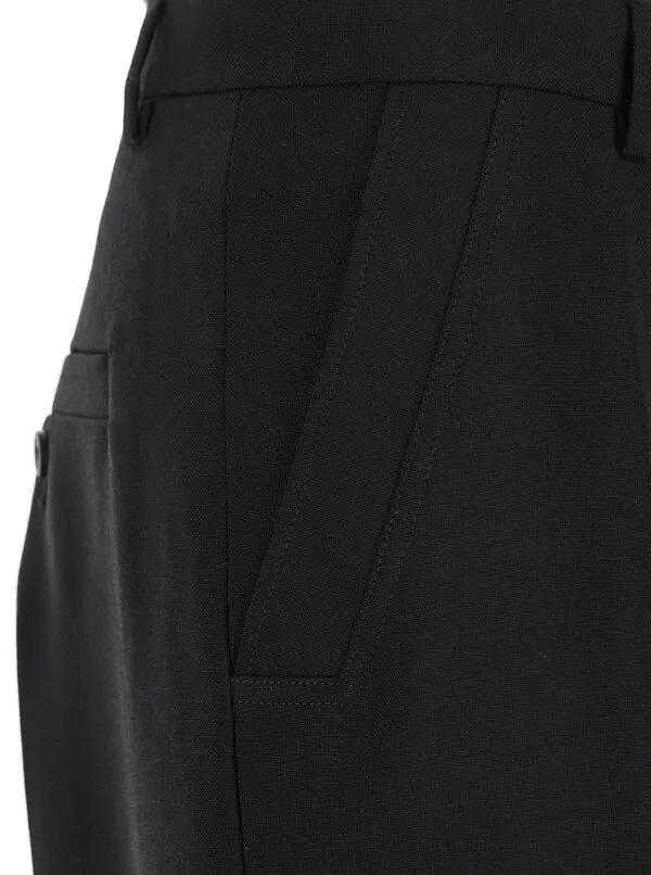 Rick Owens Black Wool Tailored Trousers