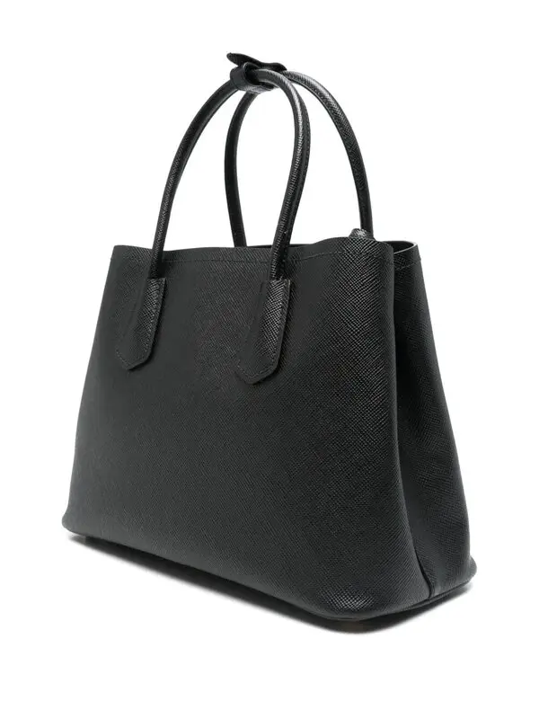 Prada Medium Double Saffiano Leather Bag - Black