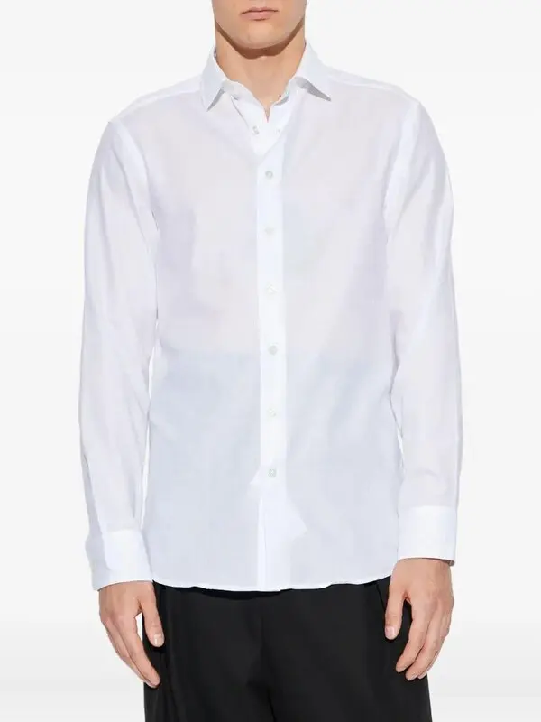 Etro Cotton Jacquard Shirt With Gecko Motif
