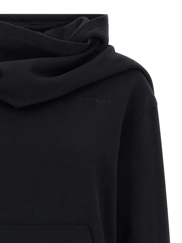 COURREGES Courrèges Hoodie And Scarf Set - Black