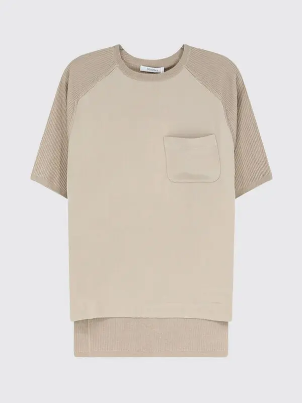 Max Mara Embroidered Logo T-shirt - Gray