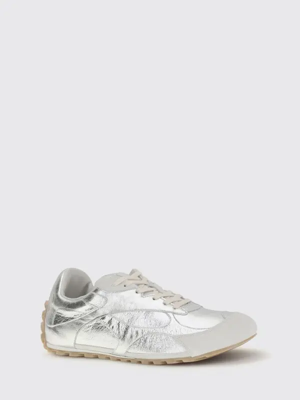 Bottega Veneta Calf Leather Sneakers - Silver