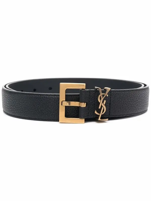 Saint Laurent Cassandre Belt - Black