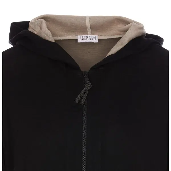 Brunello Cucinelli Long-sleeve Hooded Top With Front Zip