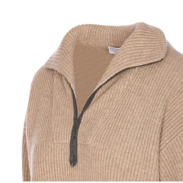 Brunello Cucinelli Cashmere Sweater With Monile Detail